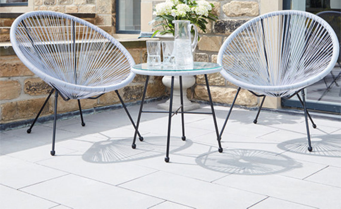 Grey PU Rio 3 Piece Bistro Set Faux String Beds Mattresses Sofas Furniture Ipswich Suffolk UK