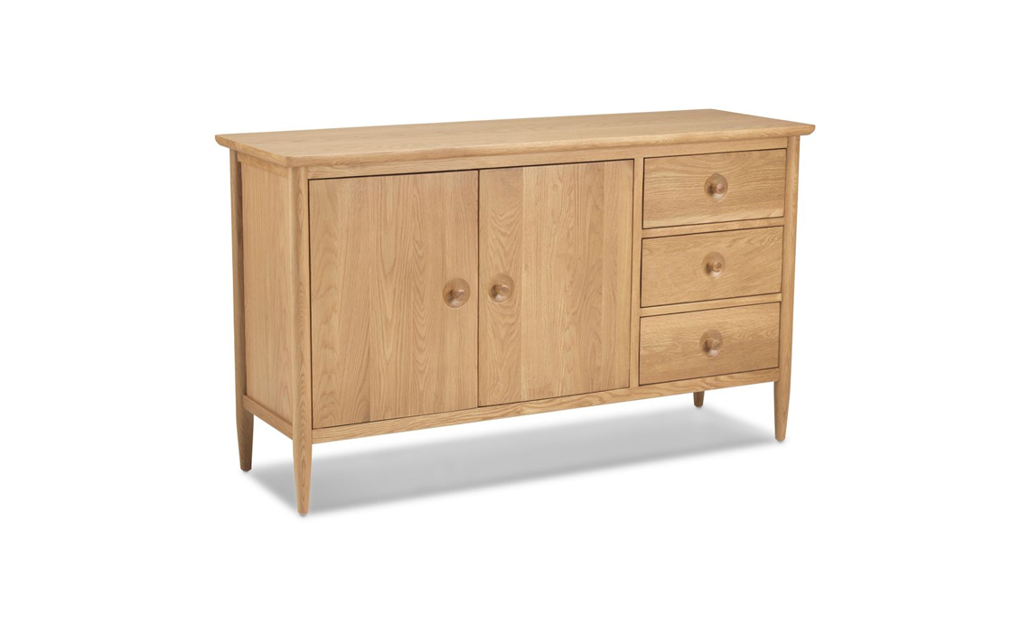 Nordic Solid Oak Large Sideboard, Oak - Beds, Mattresses, Sofas, Furniture, Ipswich, Suffolk, UK